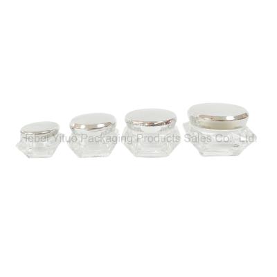 China Custom Acrylic Cosmetic Cream Jar 5g Travel Size BPA Free Screw Cap for sale