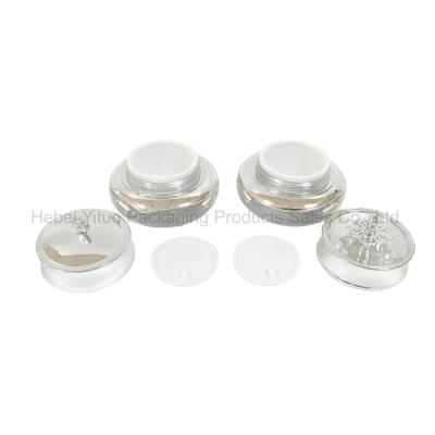 China Customizable Acrylic Cosmetic Cream Jar 50g for Face Eye Moisturizer Skincare Packaging for sale