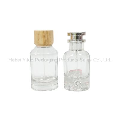 China Antique Perfume Bottles 7x10cm Clear Glass Vintage Scent Bottles for Travel and Display for sale