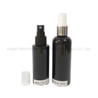 China Black Cosmetic Spray Bottle Plastic Body Material Discharge Rate Designed for Cosmetic and Packaging for sale