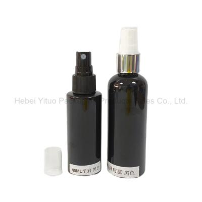 China Black Cosmetic Spray Bottle Plastic Body Material Discharge Rate Designed for Cosmetic and Packaging for sale