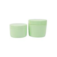 China Pastel Green PP Empty Mask Jar Wide Mouth For Facial Mask & Body Scrub for sale