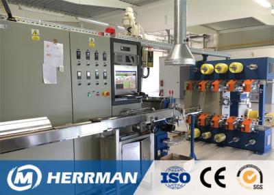 China Simplex Half  / Full Duplex Fiber Optic Cable Production Line For 2 Core Indoor Cable for sale