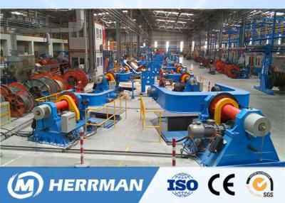 China Cable Drum Twisting Lay Up Machine With Armouring And Taping Horizontal for sale