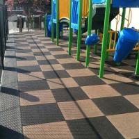 China IAAF Wear Resistant Playground Rubber Safety Tiles 500x500mm High Elasticity for sale