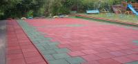 China IAAF Wear Resistant Playground Rubber Safety Tiles 500x500mm High Elasticity for sale