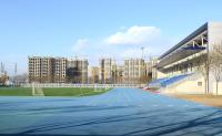 China Blue 13mm Eco Sports Flooring Secondary School Rubber Running Track And Field for sale