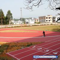 China 13mm Synthetic Sports Flooring EPDM Rubber Roll Red Blue Green IAAF Certified for sale