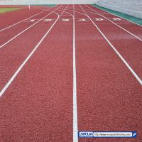 China 13mm Synthetic Sports Flooring EPDM Rubber Roll Red Blue Green IAAF Certified for sale