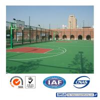 China Silicon PU Sport Court Flooring Multi Purpose Antifade Outdoor Sports Surfaces 13mm for sale
