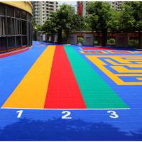 China 350g/pc Plastic Interlocking Flooring Modular Garage Self Draining Indoor Flooring Tiles for sale