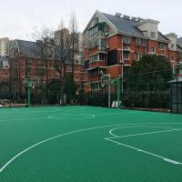 China Removable 350g Outdoor Sports Surfaces Interlocking Flooring No Bulging for sale