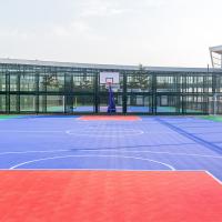 China Interlocking PP Sports Court Tiles 400x400mm Basketball Flooring 600g for sale