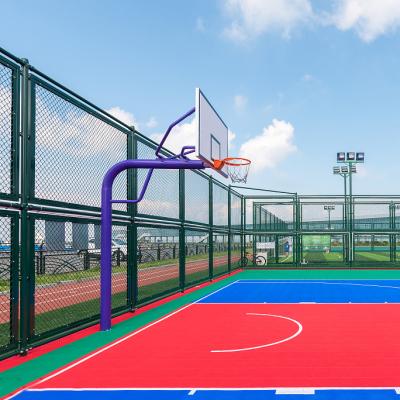 China PP Interlock Sport Flooring 300x300mm 13mm Outdoor Basketball Tennis Court Tile for sale