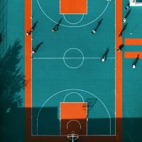 China Interlocking Sports Flooring 30.48cm x 30.48cm PP Basketball Court Tile Slip Resistant for sale