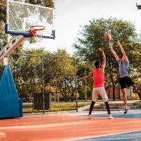 China Interlocking Sports Flooring 30.48cm x 30.48cm PP Basketball Court Tile Slip Resistant for sale