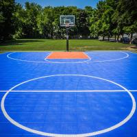 China Removable 350g Outdoor Sports Surfaces Interlocking Flooring No Bulging for sale