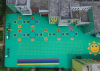 China Children Play Interlock Rubber Tiles 305x305x10mm Outdoor Kindergarten Playground Flooring for sale