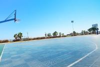 China PUR Interlocking Sports Flooring Tiles 3.5mm-9mm Anti Skid PP Basketball Court Flooring for sale