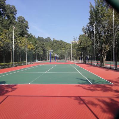 China 4mm Silicon PU Sport Flooring Fadeless Synthetic Tennis Court Surface for Outdoor Indoor for sale