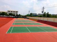 China Feitelang 4mm Silicon PU Sports Flooring Seamless Outdoor Court Surface UV-Resistant for sale