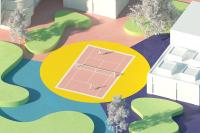 China Slip Resistance Interlocking Sports Flooring Tiles 304.8mm x 304.8mm Multi Sports Basketball Court for sale