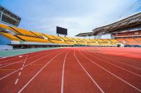 China UV Resistance Jogging Track Material 13mm Prefabricated Rubber Running Track for sale