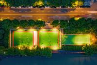 China SBR Latex Artificial Turf Sports Flooring 40mm Pile Height 14700 Turfs Density for sale