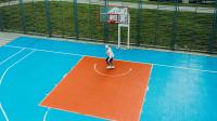 China ISO18001 Dustproof Silicon PU Sports Flooring for School 8mm Thickness Good Color Fastness for sale