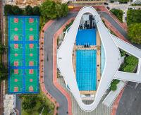 China 7mm Silicon PU Sandwich System Outdoor Volleyball Court Flooring Dustproof UV Resistant for sale