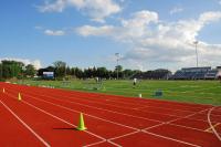 China Prefabricated System Running Track Red Rubber Running Track Runway for sale