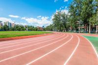 China 9mm EPDM Sandwich Running Track Artificial Grass Sports Flooring for Stadiums for sale