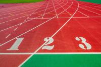 China IAAF Athletic Synthetic Rubber Sandwich System Running Track 13mm Thickness for sale