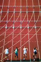 China All Weather High Strength Eco Sports Flooring 13mm Running Track Red IAAF Certified for sale