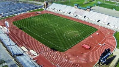 China EPDM Rubber Running Track 13mm Cushioned Athletic Sports Stadium Finish Coat Sandwich System for sale