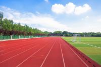 China Odorless Breathable Plastic Running Track Mixed EPDM Spray Coating Jogging Track for sale
