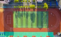 China Intelligent TPE Prefabricated Rubber Runway Stadium Tartan Running Track 13mm Thickness for sale