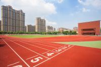 China High Elasticity Blue Red 13mm Artificial Running Track Fadeless for sale