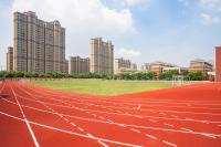 China Red Synthetic Rubber Jogging Track All Weather Athletic Track Flooring 13mm IAAF Certified for sale