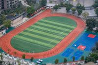 China ISO9001 Seamless Silicon PU Badminton Court Flooring 4mm Durable Non-Toxic for sale