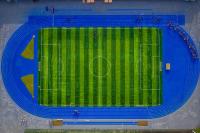 China Blue Synthetic Tartan Running Track 13mm Thickness Sandwich Playground Flooring IAAF Certified for sale