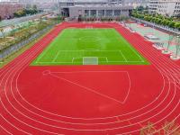 China EPDM Rubber Track Field Sandwich System Sport Flooring Flatness for sale