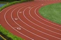 China Anti Slip Permeable Sandwich Running Track For School for sale
