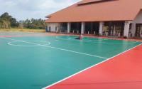 China Silicon PU Sports Flooring Multifunction Shock Absorption 13mm Outdoor Basketball Court for sale