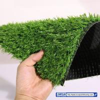 China Monofilament Artificial Plastic Grass Good Water Permeability Green for sale