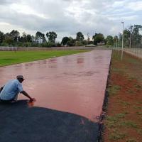 China 13mm Full PU Synthetic Sports Flooring Running Track IAAF Certified Weather Resistant for sale