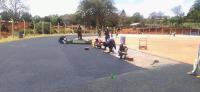 China All Weather Spray Coated Synthetic Jogging Track Flooring 13mm Eco-Friendly for sale