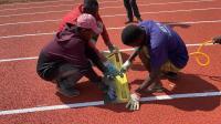 China Multicolor Recycled Rubber Sports Flooring 13mm IAAF Certified Outdoor Track for sale
