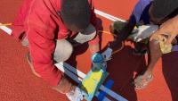 China Prefabricated Synthetic Rubber Running Track 13mm Eco Sports Flooring for sale