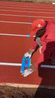 China 400 Meter Outdoor Running Track Material Environmental Friendly for sale